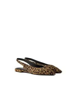 Prada Printed Leather Ballerinas - Neutral