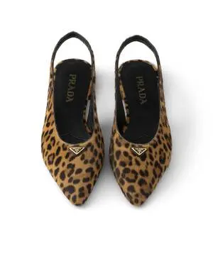 Prada Printed Leather Ballerinas