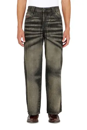 DIESEL® Relaxed Jeans High Waist 1982 D-hakou, /dark Grey, Button Fly