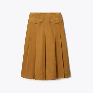 Tory Burch Corduroy Pleated Skirt - Maple Flower