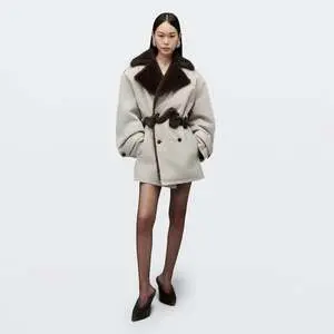 Alexander Wang Faux Fur Lined Oversized Trench Coat