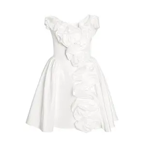 POST MERIDIEM Mini Dress With Corset And Gathering - White