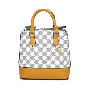 MKF COLLECTION - J'OMOR Marjorie Circular Print Satchel Bag - Yellow