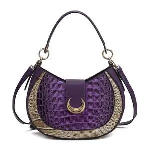 MKF COLLECTION - J'OMOR Jain Croc-embossed Shoulder Bag - Purple