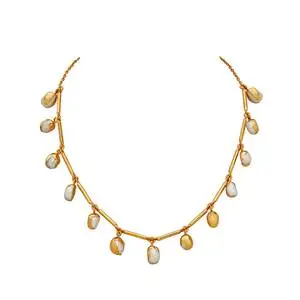 DHWANI BANSAL Asara Necklace With Baroque Pearls - Gold