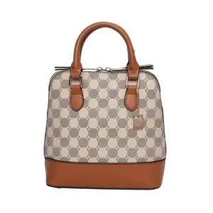 MKF COLLECTION BY MIA K. Marjorie Circular Print Satchel Bag - Brown