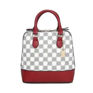 MKF COLLECTION - J'OMOR Marjorie Circular Print Satchel Bag - Red