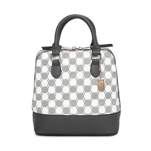 MKF COLLECTION - J'OMOR Marjorie Circular Print Satchel Bag Charcoal Gray - Grey