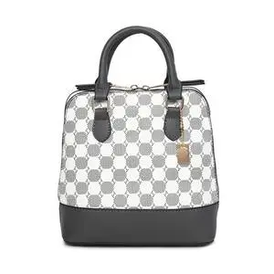 MKF COLLECTION BY MIA K. Marjorie Circular Print Satchel Bag - Grey