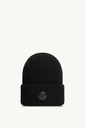 Moncler Moncler Wool & Cashmere Blend Beanie Black