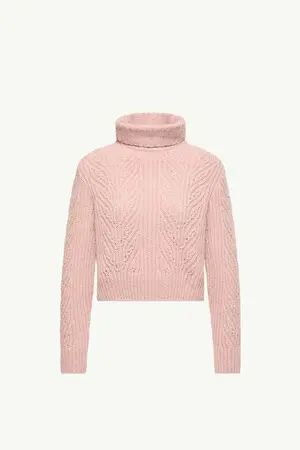 Moncler Alpaca Blend Turtleneck Sweater - Pink