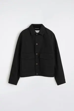 Cos Raw Selvedge Denim Jacket - Black