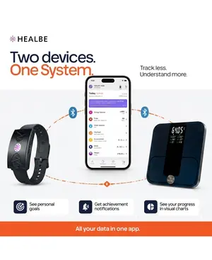 HEALBE Automatic Calorie Intake Smart Band Gobe U And Smart Floor Scale With Body Composition Analysis