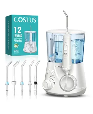 COSLUS Ex2 Water Flosser: 2 Modes - White