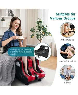 ECOOSO Foot And Calf Massager With Heat Vibration Deep Kneading And Shiatsu