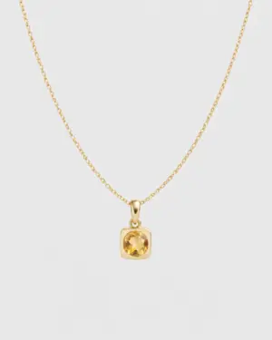 SOPHIE BLAKE Deco Drop Necklace Citrine - Gold
