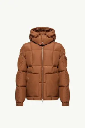 Moncler Dravenis Hooded Mid-length Down Jacket - Brown