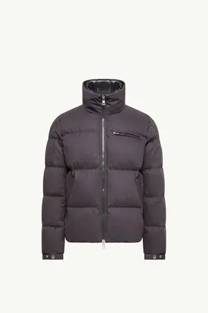 Moncler Isenviel Cotton Poplin Short Down Jacket Blue