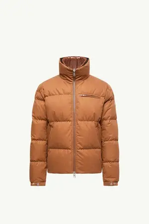 Moncler Isenviel Cotton Poplin Short Down Jacket - Brown