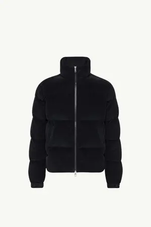 Moncler Esparron Corduroy Short Down Jacket - Blue