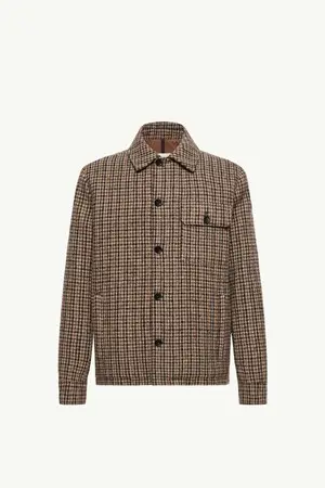 Moncler Norfol Wool Blend Down Shirt Jacket