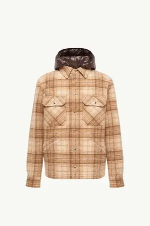 Moncler Nyvalin 3-in-1 Hooded Flannel Down Jacket