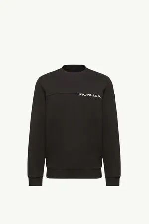 Moncler Logo Cotton Sweatshirt - Black
