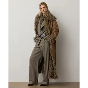Ralph Lauren Stassie Birdseye Tweed Jacket With Hooded Lapels