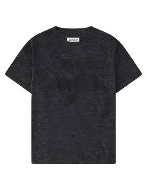 MAISON MARGIELA T-shirt Con Stampa - Grey