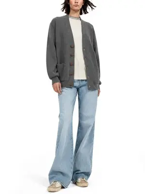GOLDEN GOOSE Cardigan In Cotone Con Logo Sul Retro