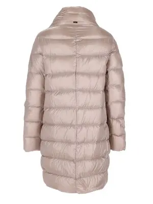 Herno Quilted Long Down Jacket - Pink