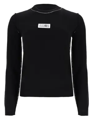 MAISON MARGIELA Maglia Con Patch Logo - Black
