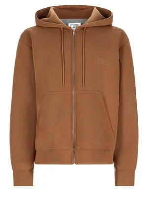 MAISON MARGIELA Felpa Con Zip E Cappuccio - Black