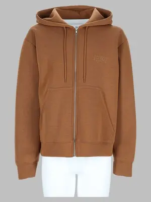 MAISON MARGIELA Felpa Con Zip E Cappuccio