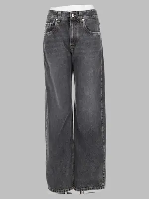Brunello Cucinelli Pantalone "contemporary Loose" In Denim Authentic Con Monile