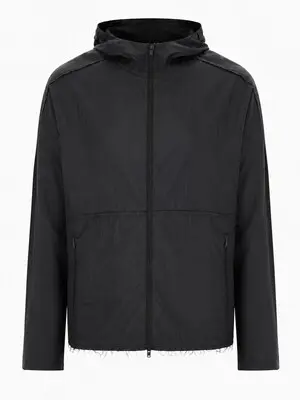 Y3 Giacca "running" Con Cappuccio E Zip