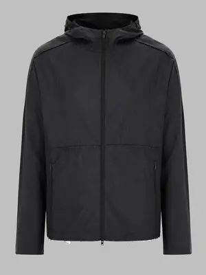 Y3 Giacca "running" Con Cappuccio E Zip