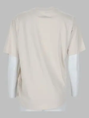 MAISON MARGIELA T-shirt Con Drappeggio E Patch Logo