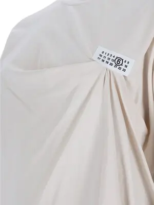 MAISON MARGIELA T-shirt Con Drappeggio E Patch Logo