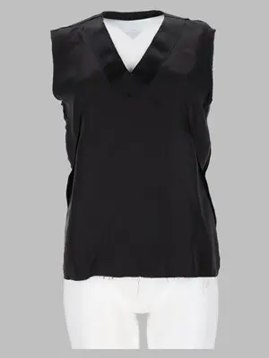 MAISON MARGIELA Top In Seta Con Scollo A V