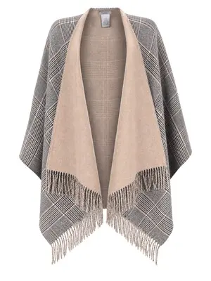 Brunello Cucinelli Poncho In Cashmere - Beige