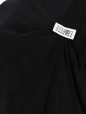 MAISON MARGIELA T-shirt Con Drappeggio E Patch Logo
