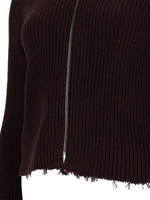 MAISON MARGIELA Cardigan A Coste Con Zip