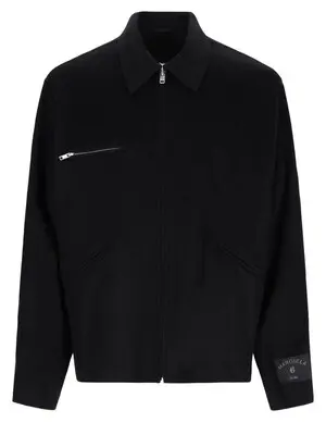 MAISON MARGIELA Giacca In Lana Double-face Con Zip - Black