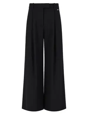 Herno Pantalone In Gabardina Stretch - Black