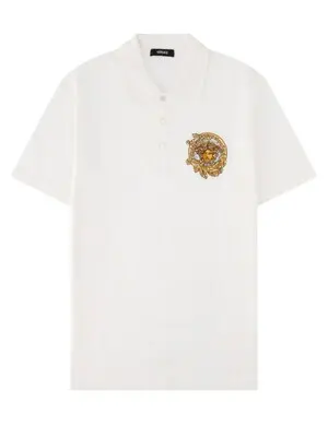 Versace Polo Con Logo - White
