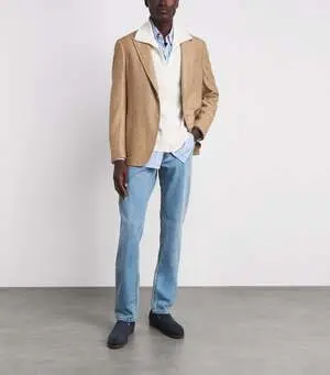 Isaia Cashmere Capri Blazer - Beige