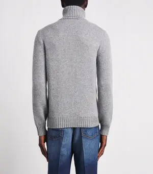 Isaia Cashmere Cable-knit Rollneck Sweater