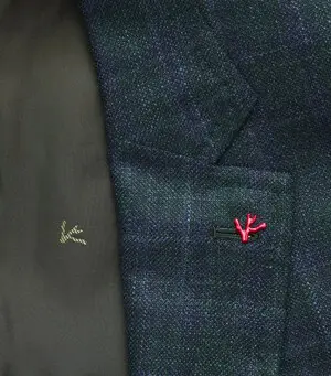 Isaia Wool-silk-cashmere Check Capri Blazer