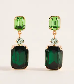 JENNIFER BEHR Yellow Gold-plated Justine Drop Earrings - Green